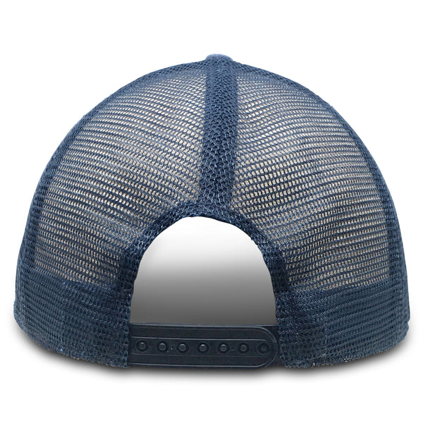 Navy Blue Weathered Trucker Hats for Big Heads | Big Hat Store